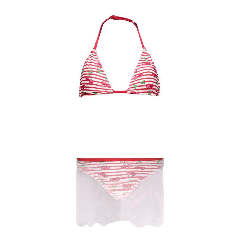 Hello Bikini Costume Bambina Con Tulle Rosso Taglia 04 - Stileo.it