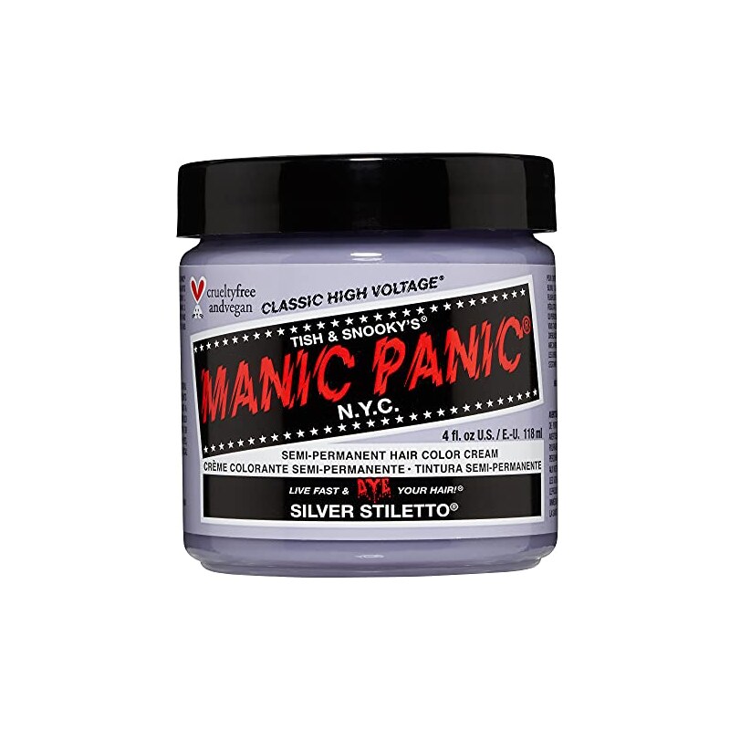 Manic Panic - Silver Stiletto Classic Creme Vegan Cruelty Free Silver ...