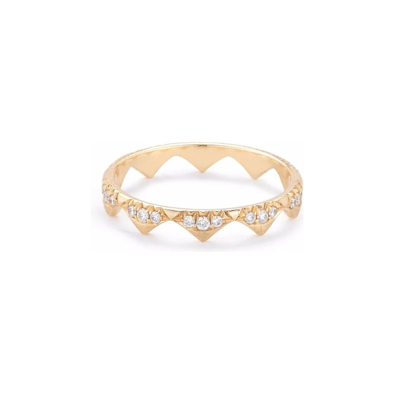 Jade Trau Anello a fascia in oro 18kt con diamanti - Stileo.it