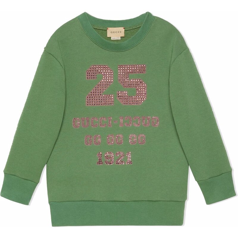 Gucci Kids Felpa Blind for love - Verde - Stileo.it