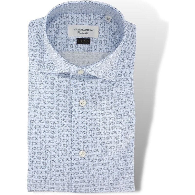 Mastri Camiciai Camicia Mastricamiciai a Fantasia / Celeste - Stileo.it