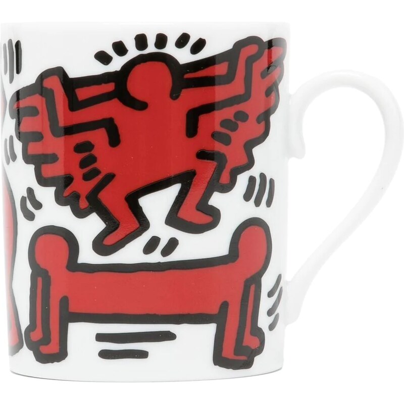 Ligne Blanche Tazza Keith Haring Bone China - Bianco - Stileo.it