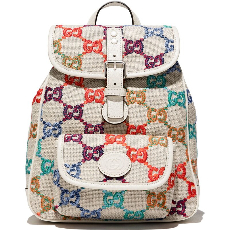 Gucci Kids Zaino con ricamo GG Supreme - Toni neutri - Stileo.it