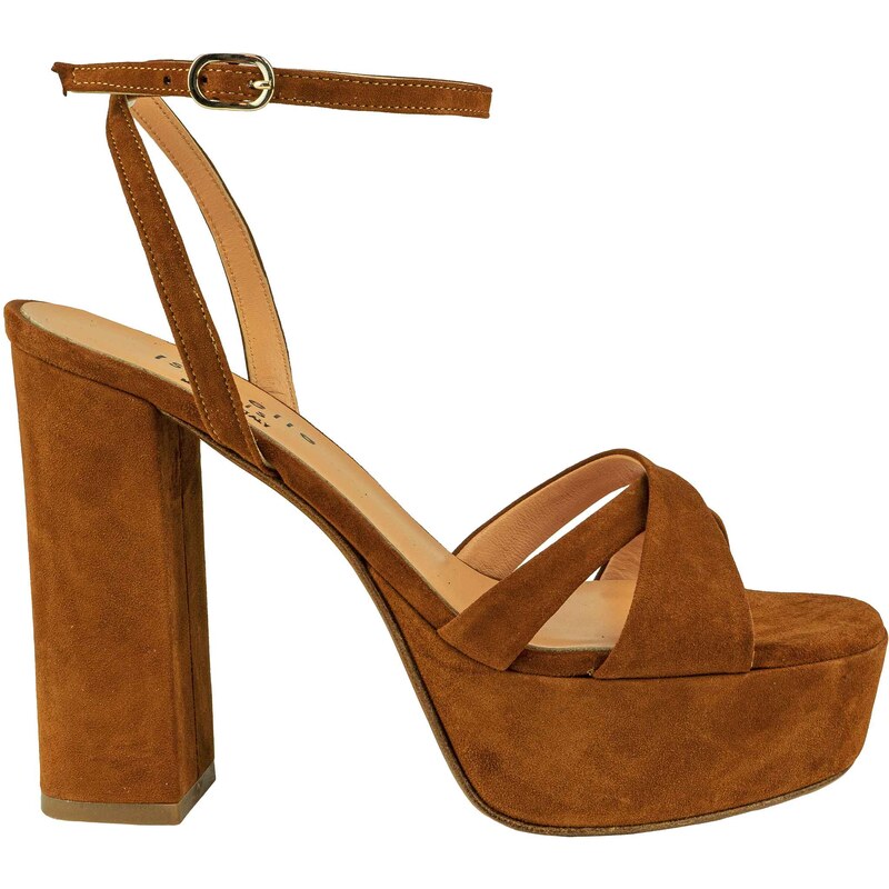 No brand ISABELLE PARIS IS677 SANDALO CAMOSCIO CUOIO - Stileo.it