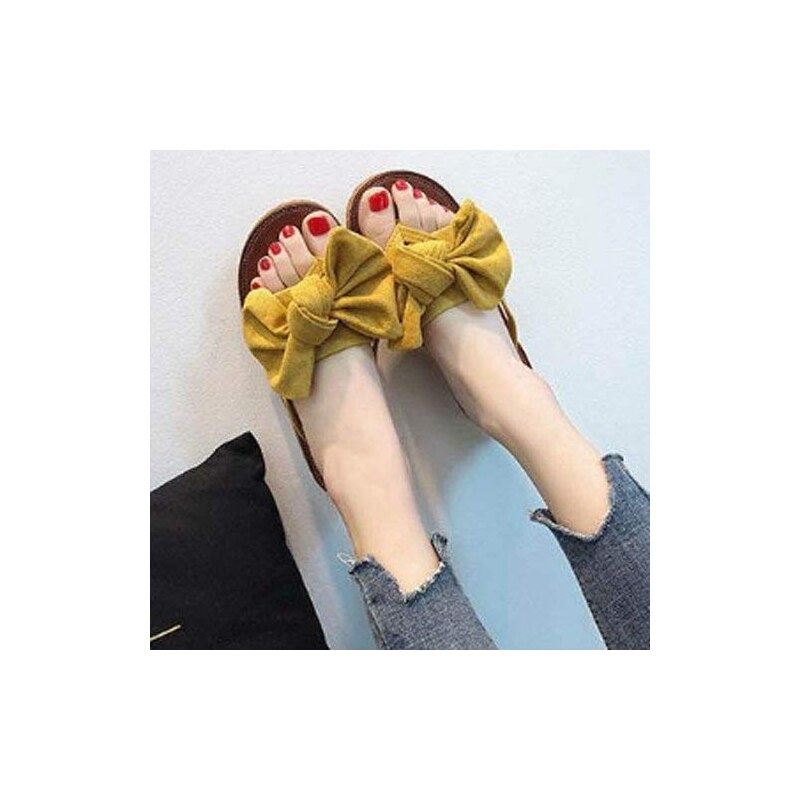 Zyn Bow Thong Piatto Dress comode Pantofole Coperta Pantofole Estate ...