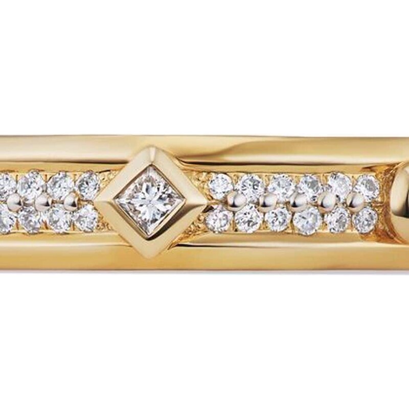 David Yurman Anello Modern Renaissance in oro giallo 18kt con diamanti ...