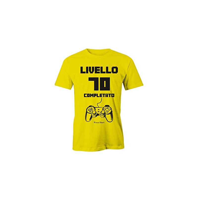 Puzzletee Tshirt Idea Regalo Compleanno 70 Anni Livello 70 completato ...
