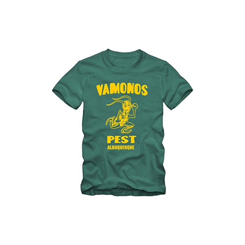 Bisura T-Shirt Breaking Bad Vamonos Pest (XL Uomo, Verde Bottiglia ...