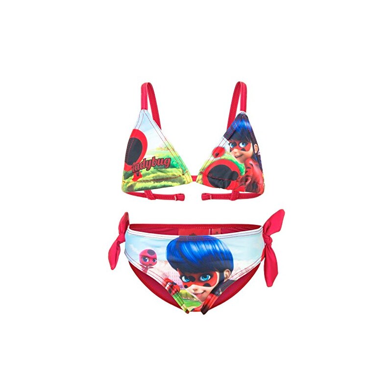 Miraculous LadyBug e Cat Noir - Costume 2 Pezzi Bikini con Fiocchetti ...