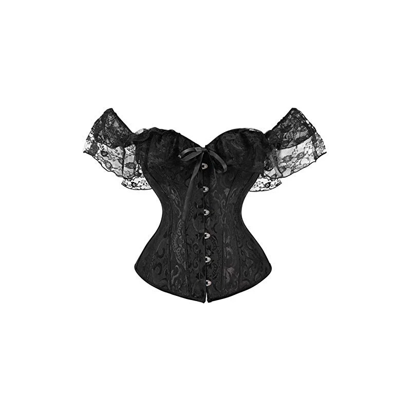 PAOLIAN RAGAZZE Corsetto Maniche In Pizzo Gothic Sexy Overbust Bustino ...