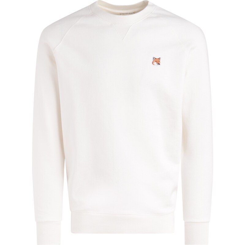 Felpa Maison Kitsuné Fox Head color ecru. Uomo - Stileo.it