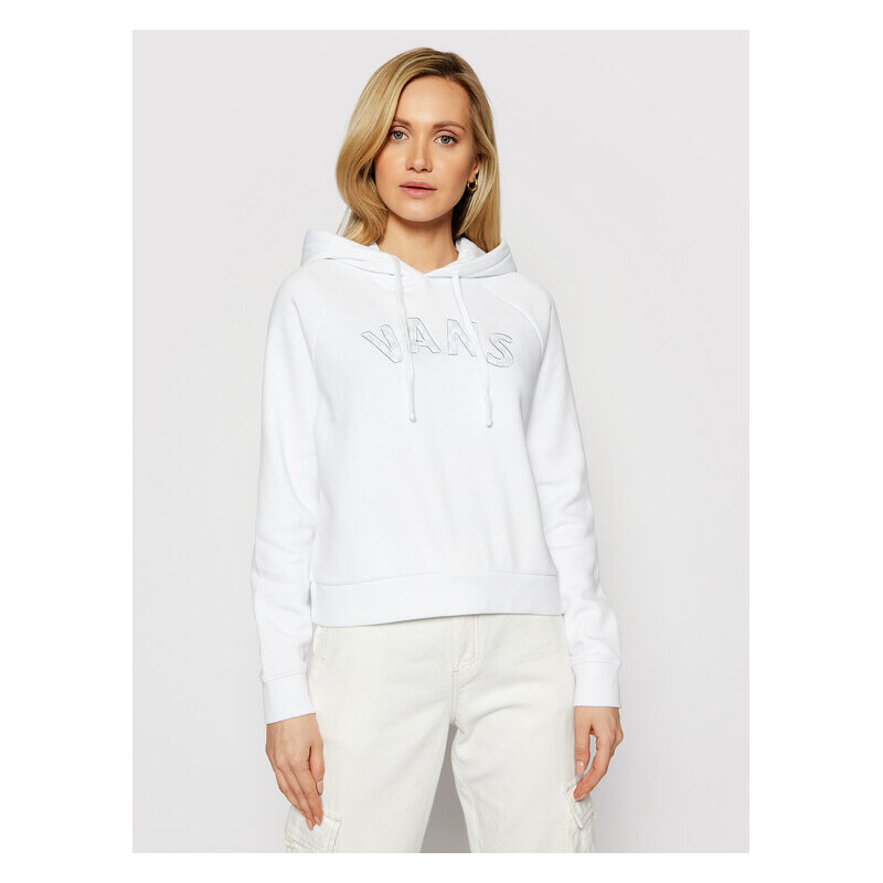 Vans Felpa How To Duffy Hood VN0A5ATE Bianco Regular Fit. Donna - Stileo.it