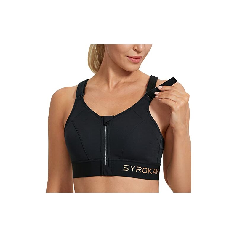 SYROKAN Reggiseno Sportivo da Allenamento Imbottito Senza Ferretto con ...