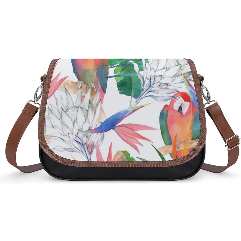 HDFGD Borsa A Tracolla Donna Pappagalli Protea E Foglie Borse A Spalla ...