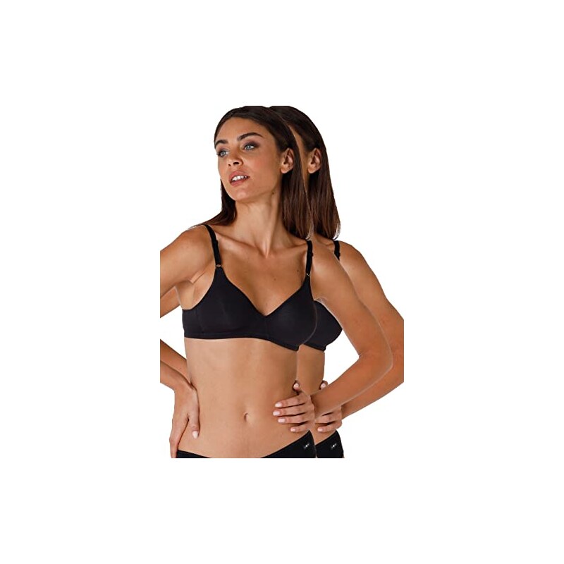 Lovable Reggiseno Senza Ferretto Cotton Line Donna Nero 40 6c
