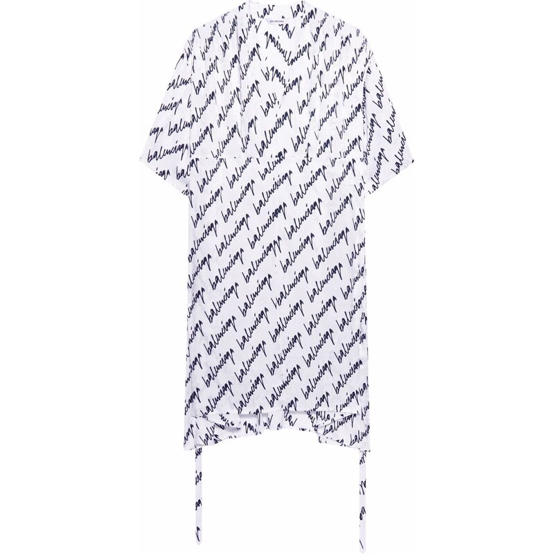 Balenciaga Abito oversize con scollo a V - Bianco - Stileo.it