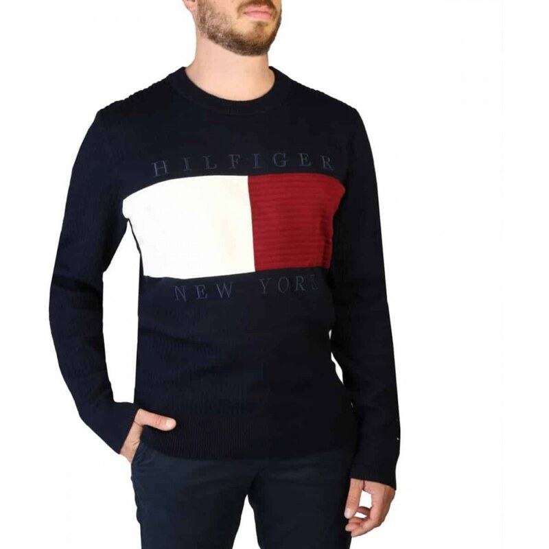 TOMMY HILFIGER - girocollo ml structure flag - Uomo - Stileo.it