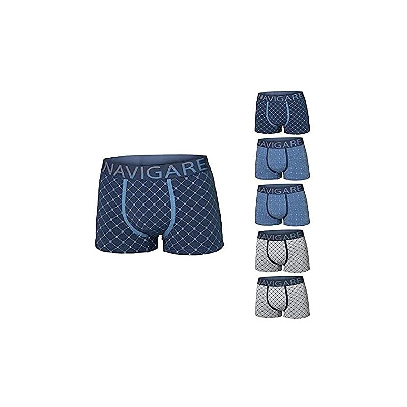 Navigare 3 Paia di Boxer Linea Moda Tinta Unita Fantasia a Righe Forme ...