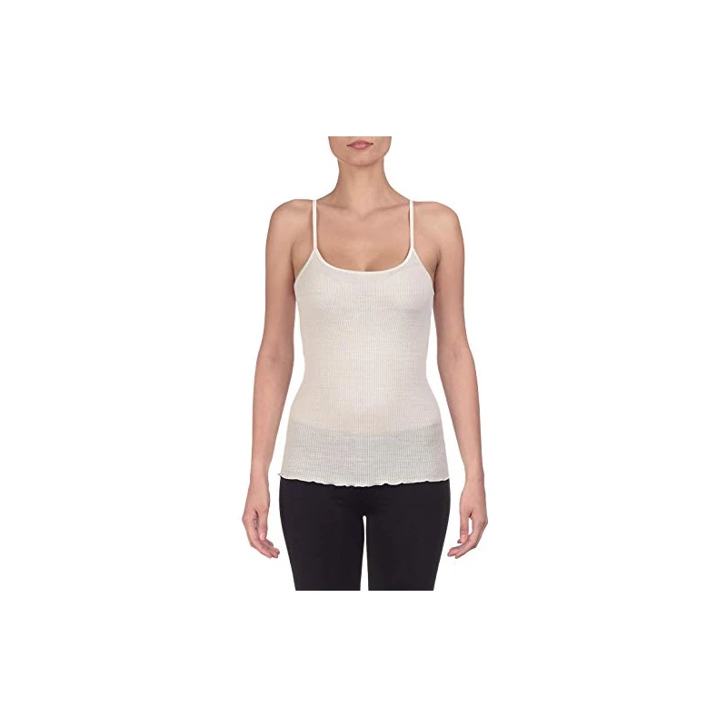 OSCALITO Canotta Intimo Spalla Stretta Costina Linea Lana Seta (4 ...