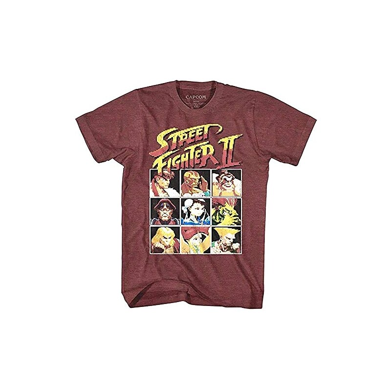 ZHONGGUO Street Fighter 2 Player Select Screen 8Bit Pixel Men's T Shirt ...