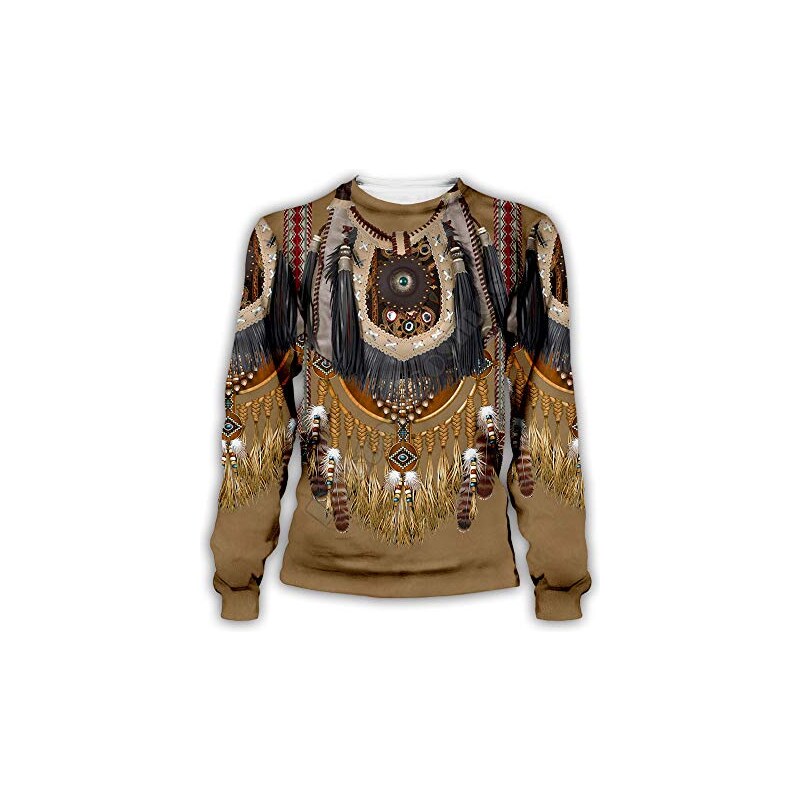oneforus Felpe Uomo e Donna Stampa 3D nativi Americani Indiani Pullover Modelli Totem Etnici ...