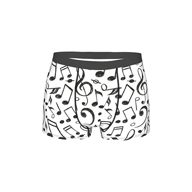 917 Boxer da Uomo Mutande Modello di Note Musicali Boxershorts Classico ...