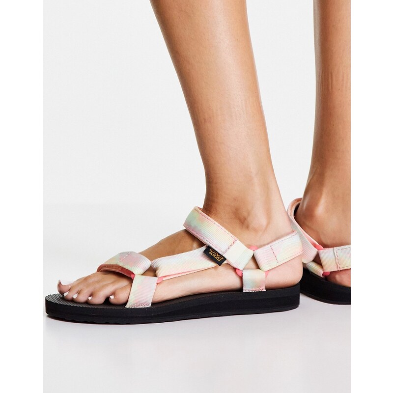 Teva - Original Universal - Sandali tie-dye color pastello-Giallo ...