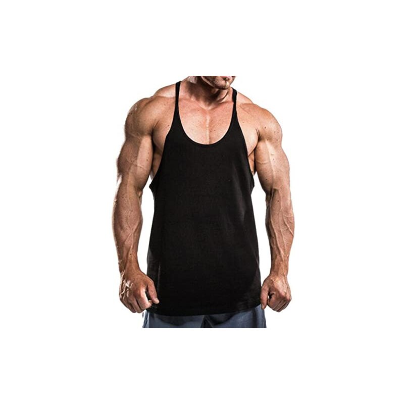 Muscle Alive Uomo Palestra Stringer Canottiera Cotone Bodybuilding ...
