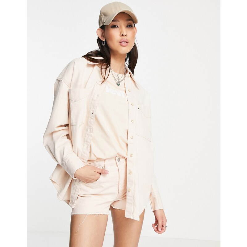 Levi's - Jadon - Camicia di jeans in fresco cotone color pesca in ...