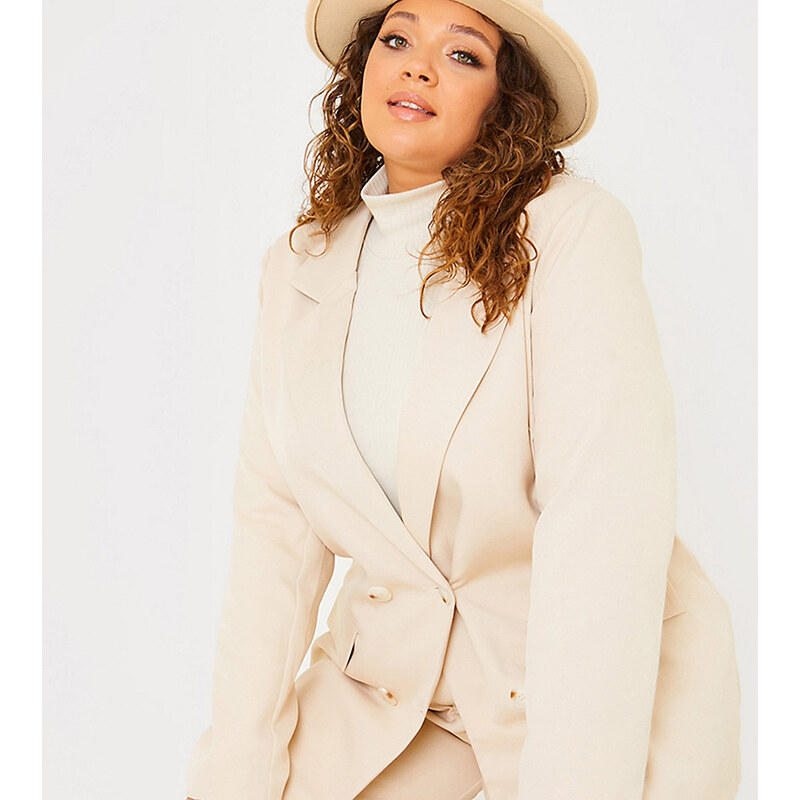 In The Style Plus x Perrie Sian - Blazer sartoriale color cammello in ...