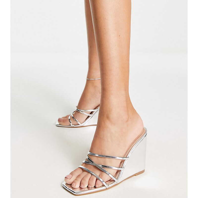 Topshop - Rocco - Zeppe a pianta larga con listini e tacco color ...