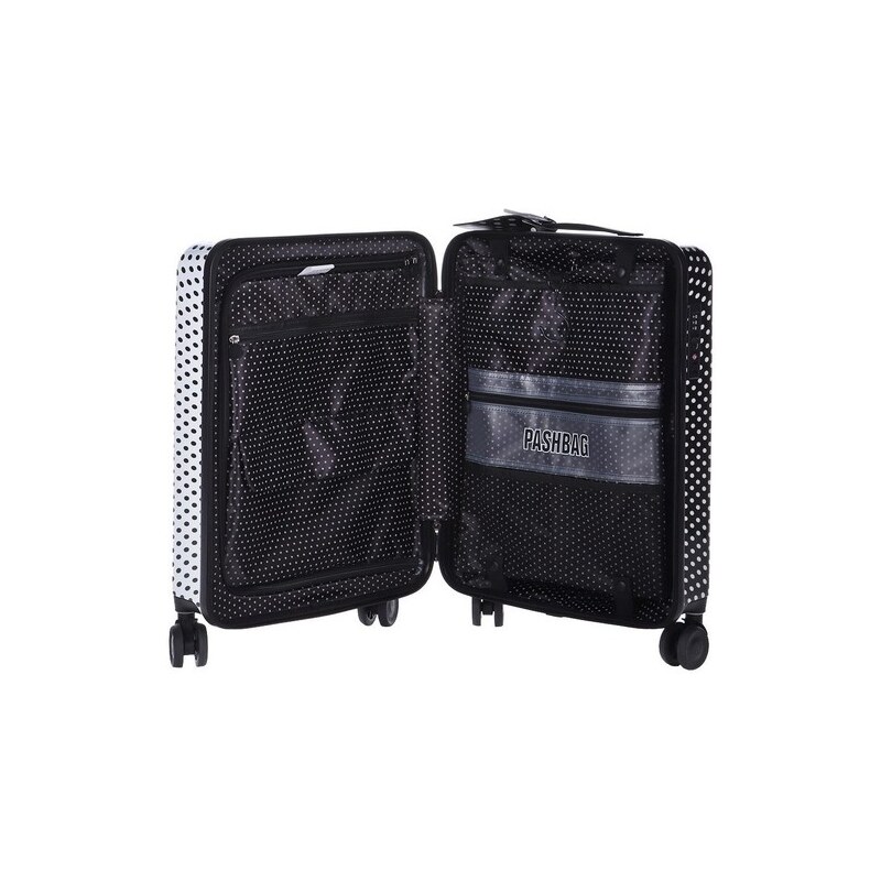 Pash Bag Valigia Spinner cabina 4 ruote Bianco/nero The one TROLLEY ...
