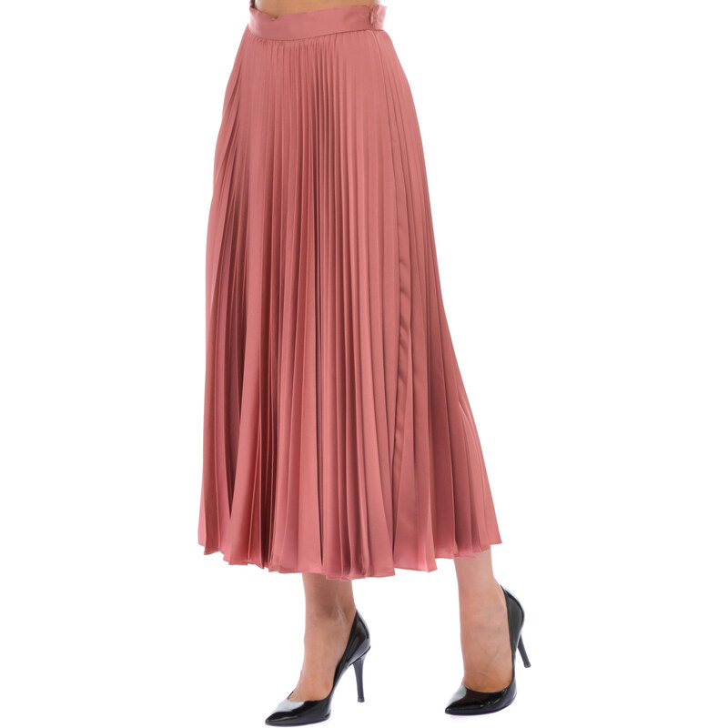 gonna Lunga da donna Twinset in raso a plisse - Stileo.it