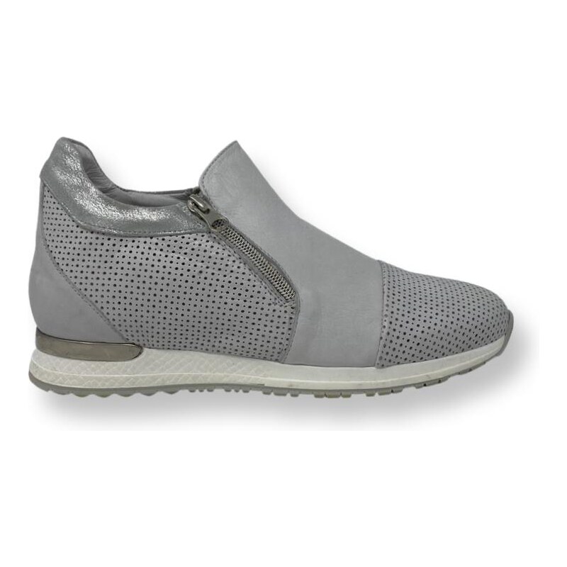 Exton 1959 Sneakers in pelle traforata con cerniere argento - Stileo.it