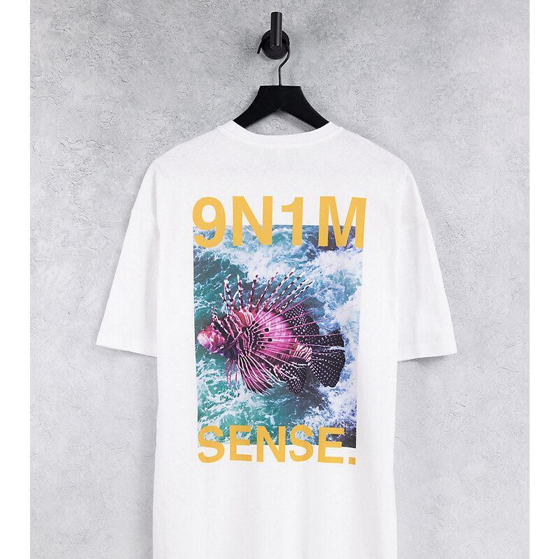 9N1M SENSE In esclusiva per ASOS - Sense - T-shirt con stampa di pesce ...