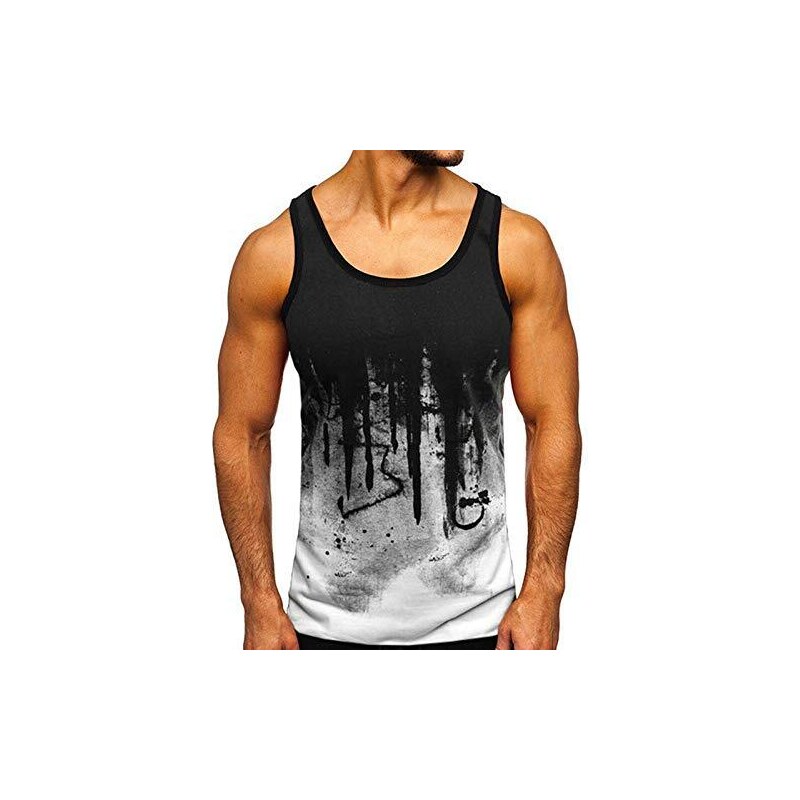 BOTCAM Camicia da uomo con fiamme alla moda, sportive, per fitness ...