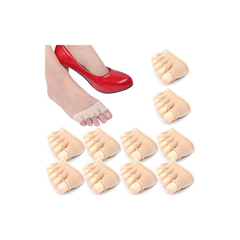 MOAMUN 10 Paia Calzini Del Cotone Dito Del Topper Per Donne Peep Toe ...