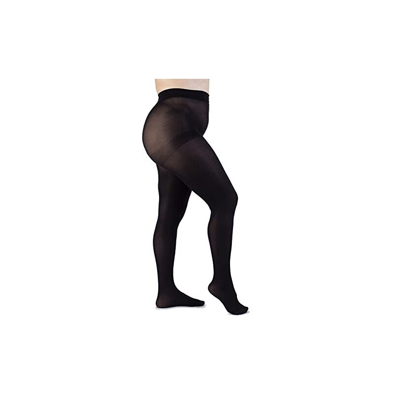 LEELA LAB Collant Donna Curvy Taglie Forti Superopaco 90 Denari con ...