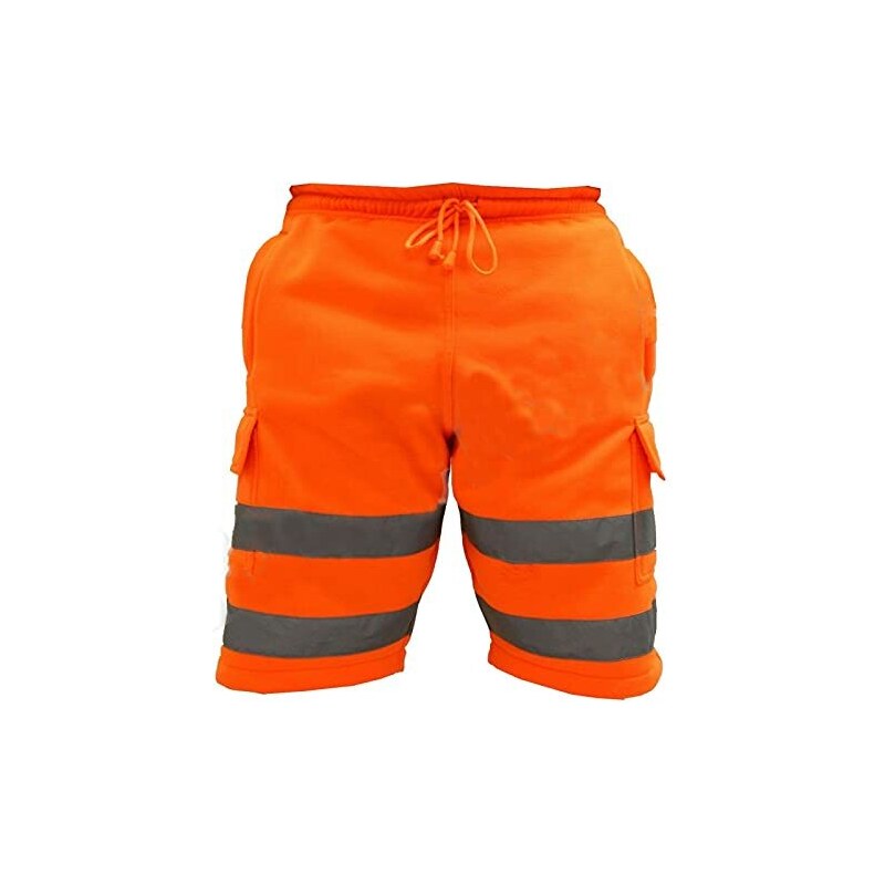 LJ Pantaloncini da lavoro da uomo ad alta visibilità, tasche multiple ...