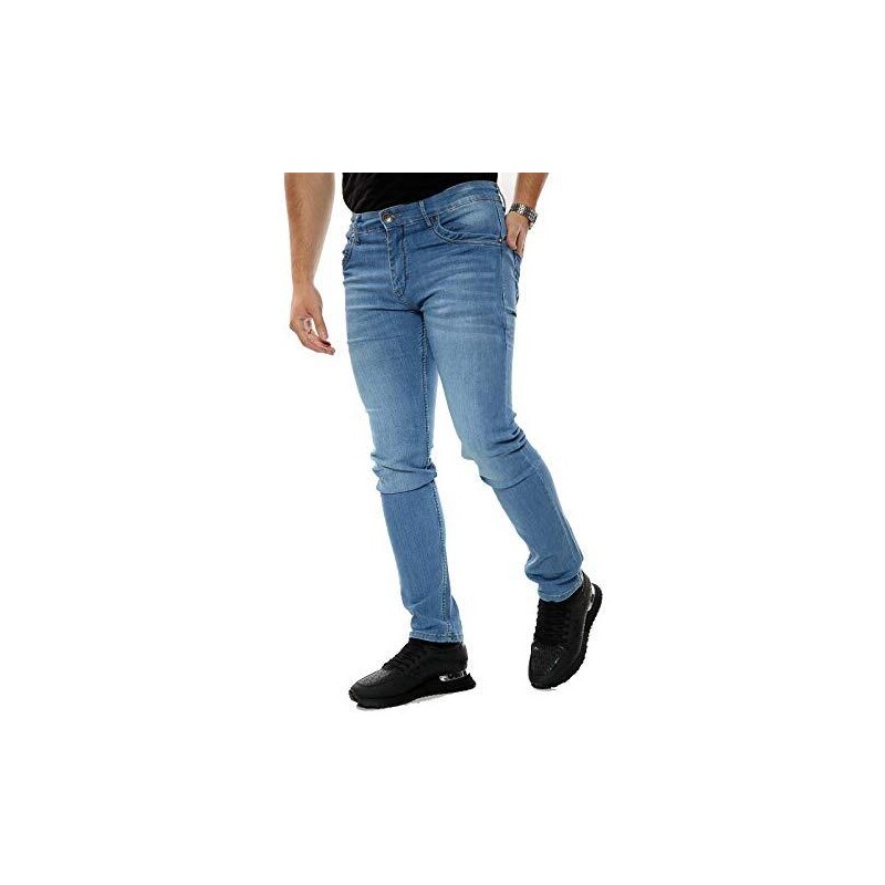 KOLLACHE Jeans da uomo per uomo Jeans slim fit Jeans neri da uomo Jeans ...