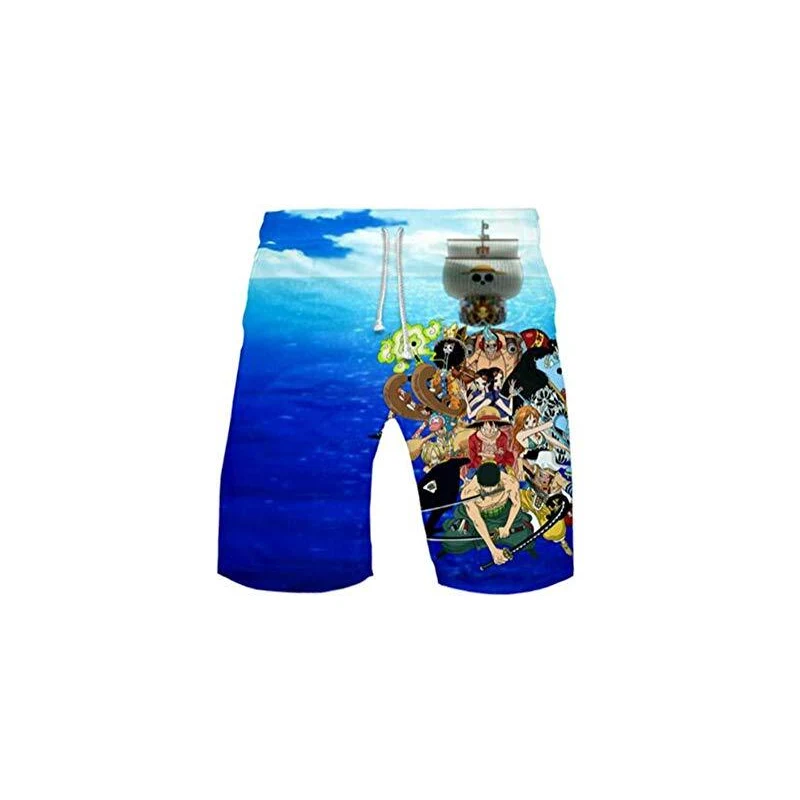 WANHONGYUE Anime One Piece Monkey D Luffy Pantaloncini da Spiaggia ...