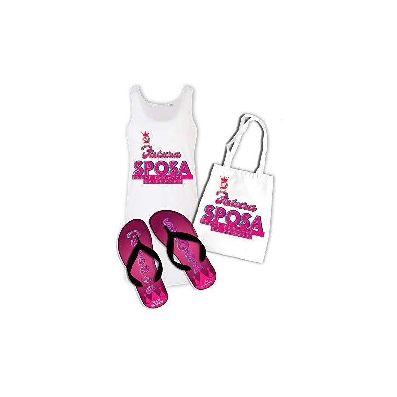 Altra Marca Kit Mare Donna per Addio al Nubilato Futura Sposa (Bianco ...