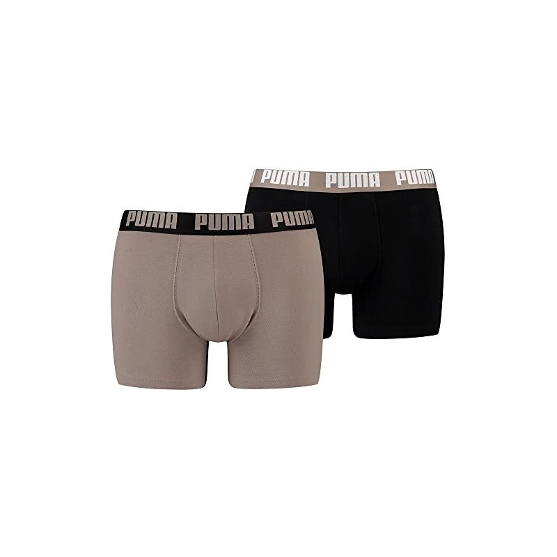 PUMA Basic Men's Boxers 2 Pack Pugile, Pine Bark Combo, L (Pacco da 2 ...