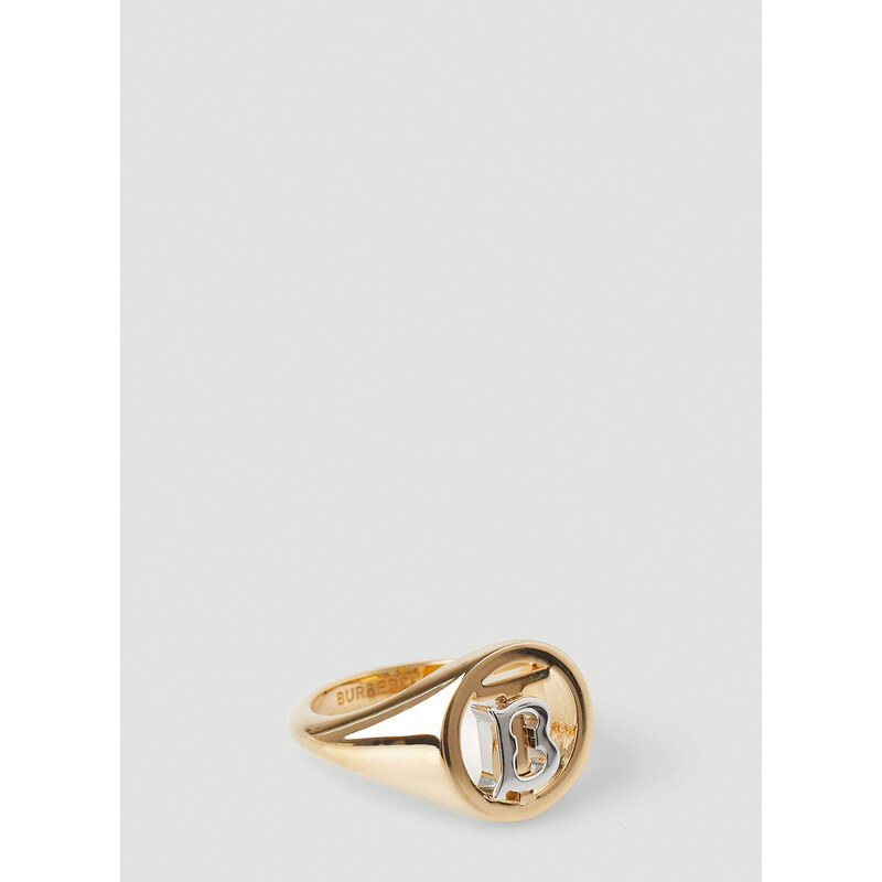 Burberry Logo Cut Out Signet Ring in Gold | LN-CC female Gold 100% ...