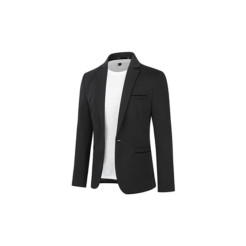 Allthemen Blazer da Uomo Slim Fit con Un Bottone Suit Jacket Giacca ...