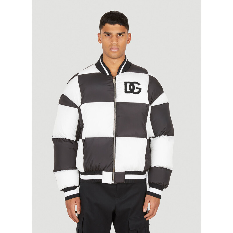 Dolce & Gabbana DG Damier Bomber Jacket in Black| LN-CC male Black 100% ...