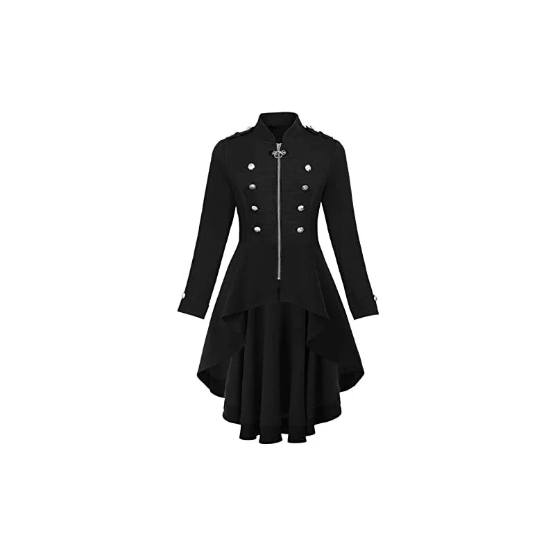 unilarinna Steampunk Giacca da donna Frack Militare Blazer Bottoni ...