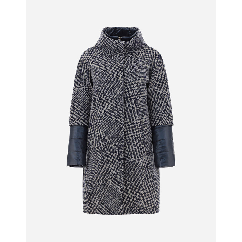 Herno CAPPOTTO IN NYLON ULTRALIGHT E PIED DE POULE HYPNOTIC - Stileo.it