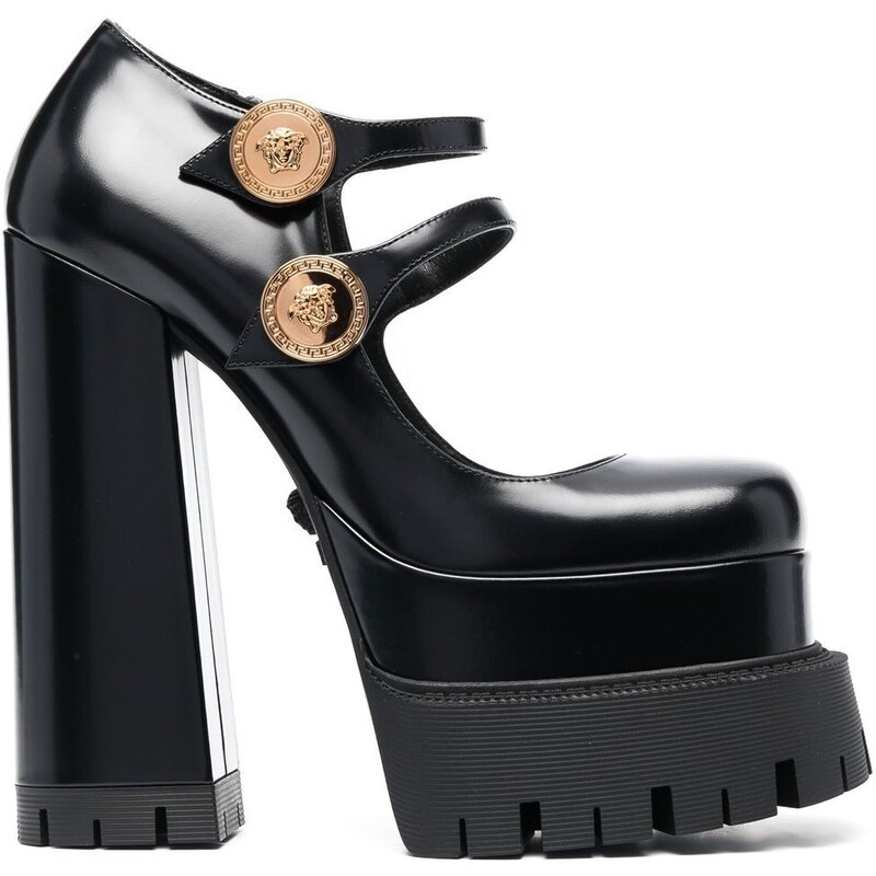 Versace Pumps Medusa con plateau 170mm - Nero - Stileo.it