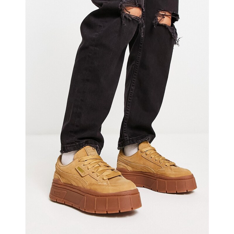 Puma - Mayze Stack - Sneakers beige in camoscio-Neutro - Stileo.it